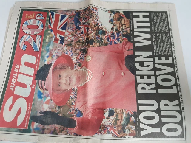 THE SUN NEWSPAPER - June 5th 2002 - The Queen's Golden Jubilee - Royal ...
