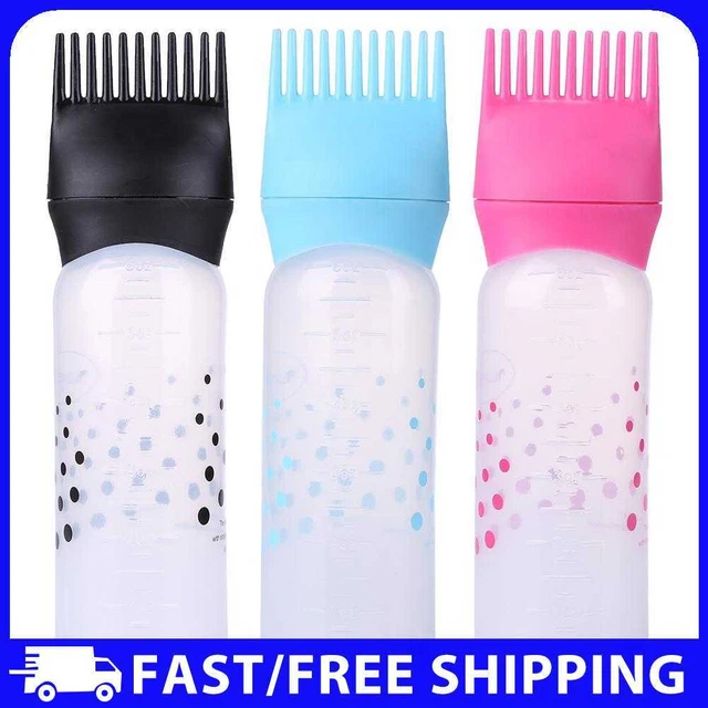 EMPTY HAIR DYEING Bottle Applicator Comb Hair Colouring Dispensing ...