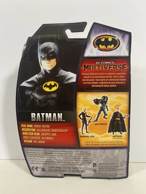 BATMAN DC COMICS Multiverse Michael Keaton Masked 2013 Mattel 1989 NEW ...