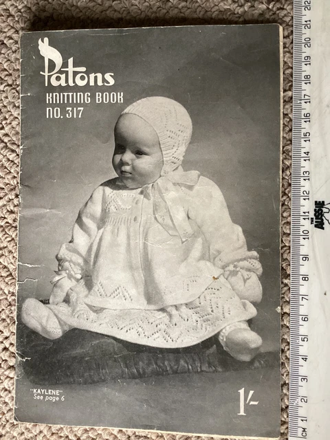 VINTAGE PATONS BABY Knitting Pattern Book 317 $3.00 - PicClick AU