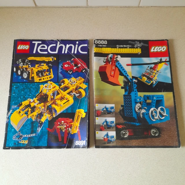VINTAGE LEGO TECHNIC Ideas Manuals 8888 & 8891, Instructions For Awsome ...