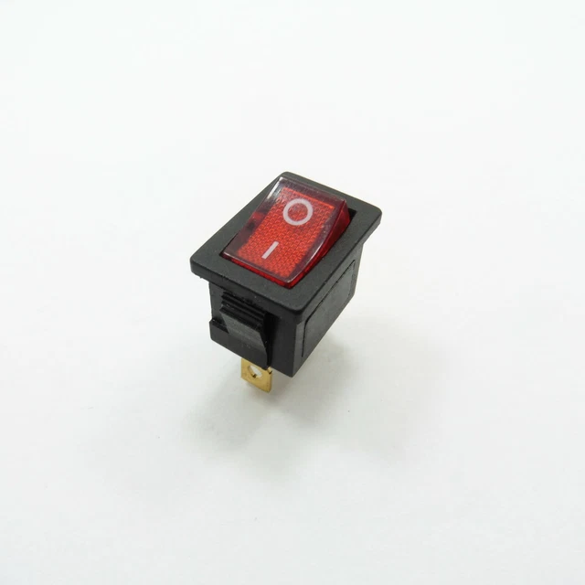 ON/OFF ROCKER 3 Pin Switch 6A 250V AC SPST Button Plastic Red £3.06 ...