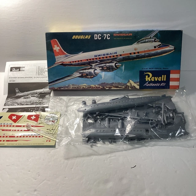 REVELL, DOUGLAS DC-7C Swissair, , Parts, Model . Scale ? $20.00 - PicClick