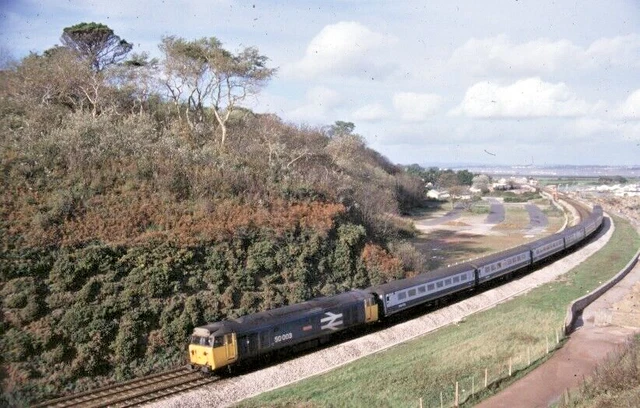 35MM SLIDE BR British Railways Diesel Loco Class 50 50003 Dawlish 1984 ...
