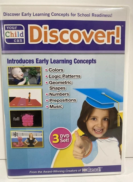 YOUR CHILD CAN Discover! - Introduces Early Learning Concepts-(3 DVD ...