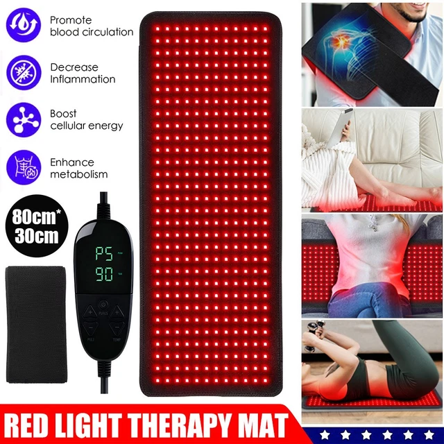 RED LIGHT THERAPY Mat Pad LED Infrared Wireless Device Back Muscle Pain ...