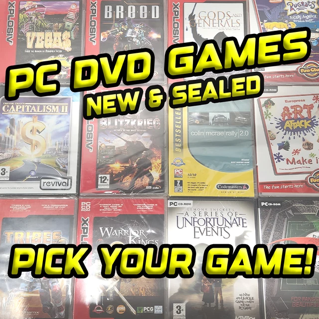SELECTION OF NEW & Sealed PC Games DVD Cased Choose Your Game £7.95 ...