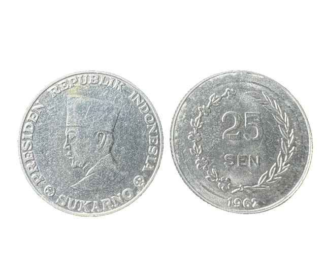 INDONESIA 25 SEN 1962 Sukarno Irian Barat £11.21 - PicClick UK
