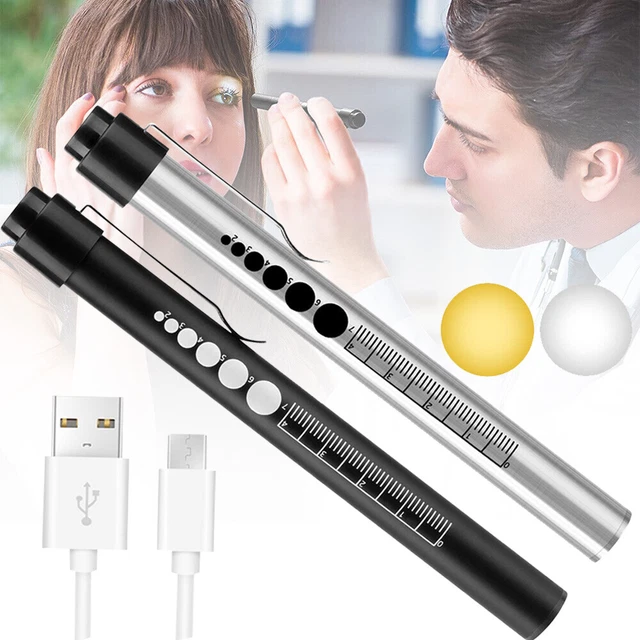 MEDICAL TORCH NURSE Doctor LED Pen Eye Examination Light Pupil Gauge ...