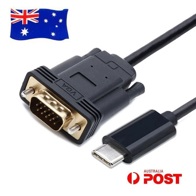 USB TYPE-C TO VGA Male Adapter Cable M/M Converter For Xiaomi Mix Fold3 ...