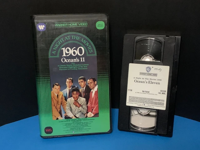 VHS OCEAN'S 11 (WB, 1982) Comedy Clamshell Frank Sinatra 1960 $27.00 ...