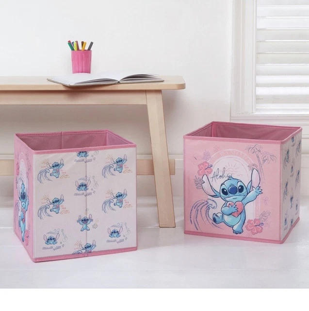 DISNEY LILO AND Stitch Pack Of 2 Storage Boxes Kids Room Organiser Toy ...