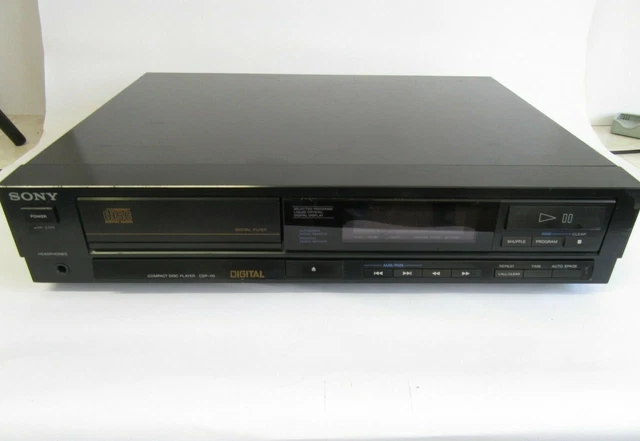 REPRODUCTOR DE CD de disco compacto Sony CDP-110 de colección década de ...
