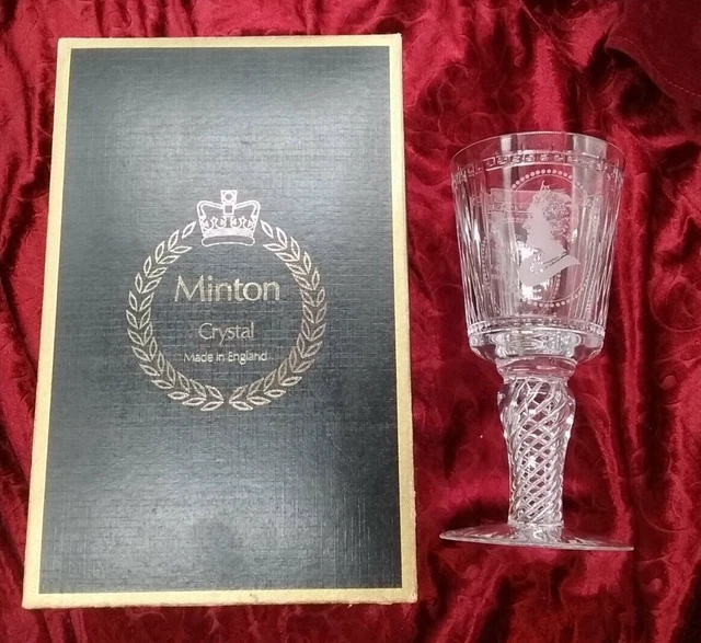 MINTON CRYSTAL COMMERATIVE Queen Elizabeth The Queen Mother 80th ...