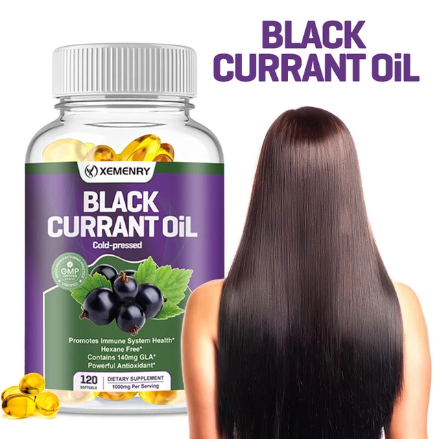 BLACK CURRANT OIL Capsules - Natural Anti Aging Antioxidant, Skin ...