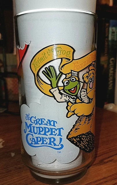 KERMIT THE FROG The Great Muppet Caper Character Drinking Glass 1981 Mc ...