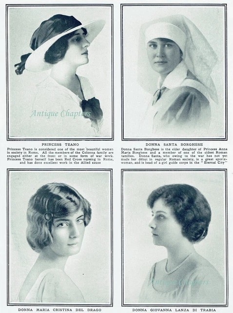 PRINCESS TEANO DONNA Santa Borghese Maria Del Drago 1916 Photo Article ...