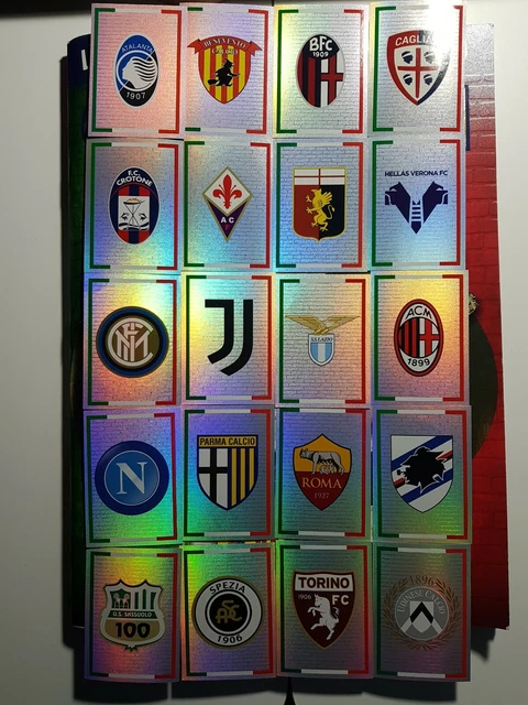 SET COMPLETO 20 Scudetti Serie A Squadre Serie A Calciatori Panini 2020 ...