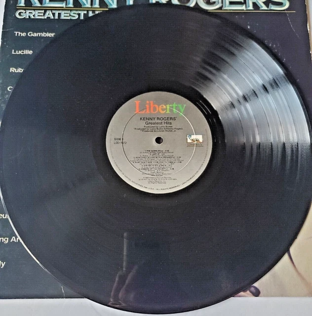 KENNY ROGERS' GREATEST Hits Vinyl - 1980 Liberty Record - 100-1072 ...