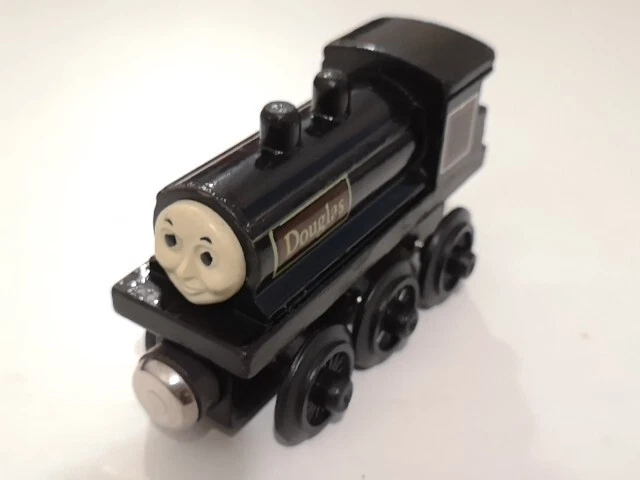 RARE THOMAS & Friends Britt Allcroft Wooden Railway Douglas Train Flat ...