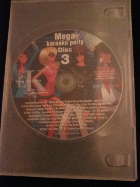 MEGA KARAOKE PARTY Disc 3 Easy Karaoke cd+g Grease Robbie Williams One ...