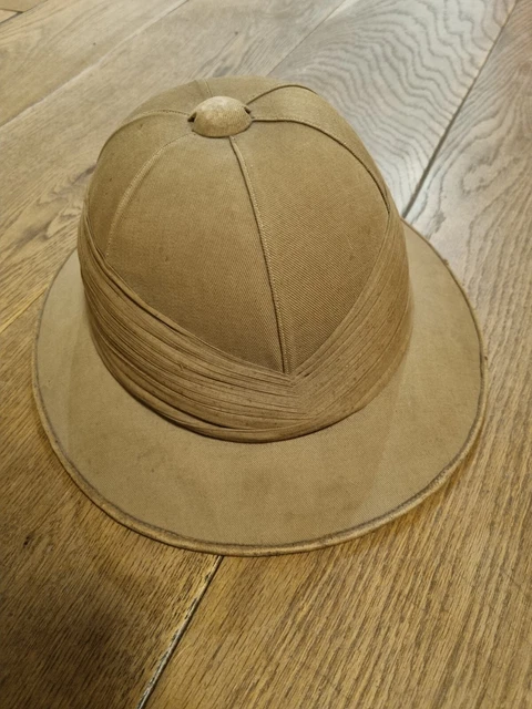 ORIGINAL INTER-WAR BRITISH Pith Helmet. Elwood and Sons Cork Helemet £ ...