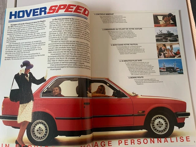 HOVERSPEED BROCHURE HOVERCRAFT / Aéroglisseurs Horaires et Tarifs 1988 EUR 15,00 - PicClick FR