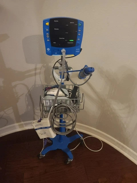 GE DINAMAP CARESCAPE V100 Vital Signs Monitor NIBP SpO2 Temp Rolling ...
