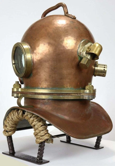 RARE VINTAGE RUSSIAN Soviet Navy 3 bolt Deep Sea Diving Helmet UVS50m ...