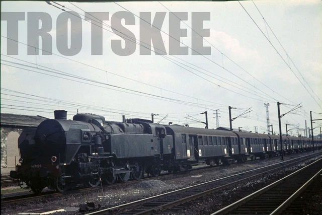 35MM SLIDE SNCF French Railways Steam Loco 141 TC 25 St Denis 1967 Orig ...