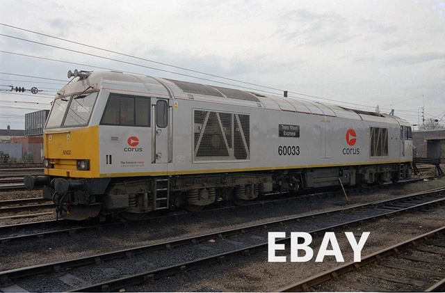 ORIGINAL 35MM COLOUR Railway Neg of Class 60 60033(2) at Peterborough £ ...