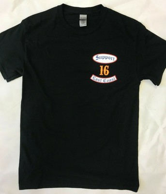 SUPPORT 16 PAGAN'S MC Motorcycle Club East Coast Rocker T Shirt Large ...