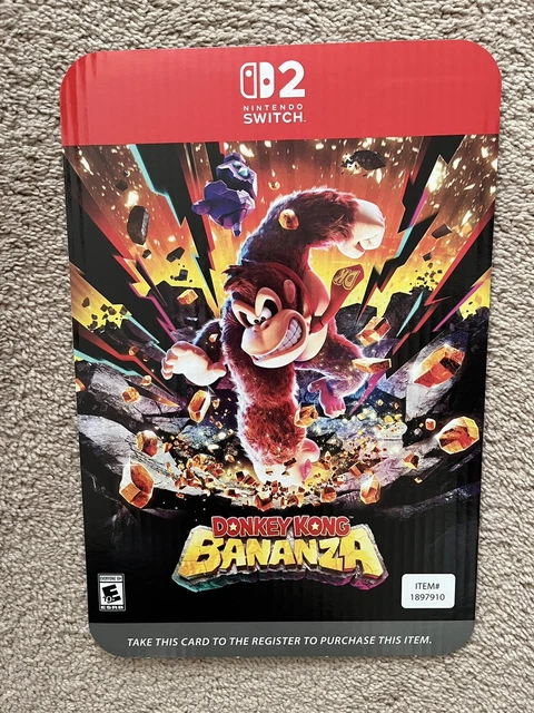 DONKEY KONG BANANZA Nintendo Switch 2 Display Cardboard Costco Promo ...
