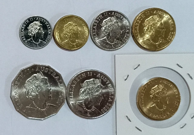 2020 JC EFFIGY 7 Coin EF Set $2 $1 50c 20c 10c 5 Cent Donation Mob of ...
