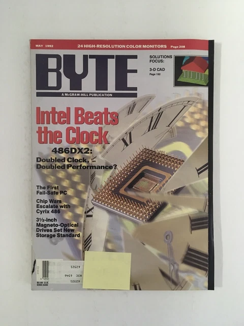 BYTE MAGAZINE MAY 1992 Back Issue COMPUTER Magazine Intel beats the ...