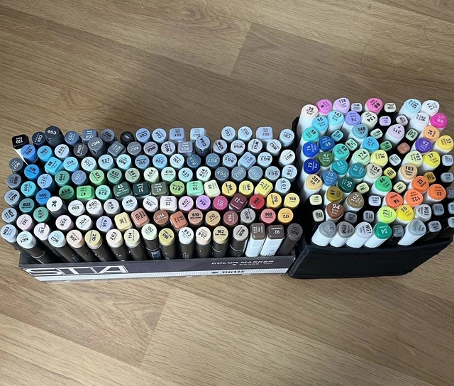 200+ PROFESSIONAL COLOR Markers , Double Head £14.51 - PicClick UK