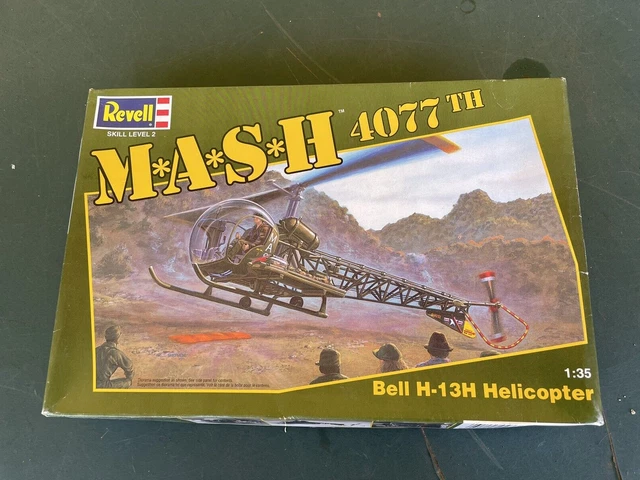 REVELL MASH 4077TH Bell H-13 Helicopter Model Kit # 4334 Sealed , 1994 ...