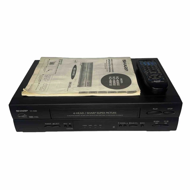 VINTAGE SHARP VC-A560U 4-Head VHS/VCR Player Recorder Remote & Manual $44.97 - PicClick CA
