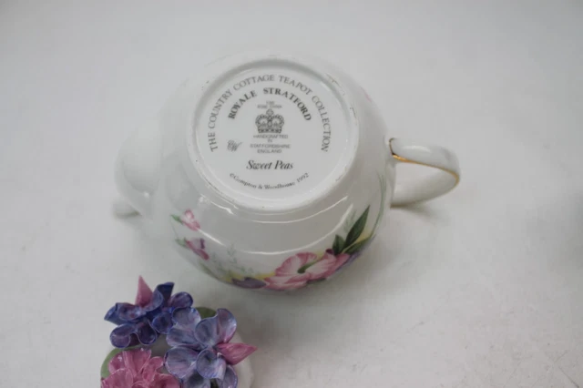 ROYALE STRATFORD THE Country Cottage Teapot Collection Sweet Peas (1006 ...