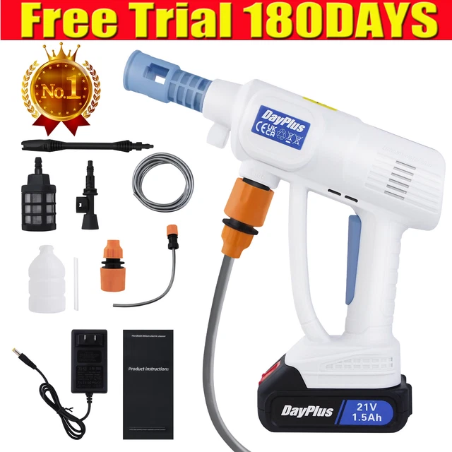 CORDLESS PRESSURE WASHER Electric High Power Jet Wash Patio Car ...