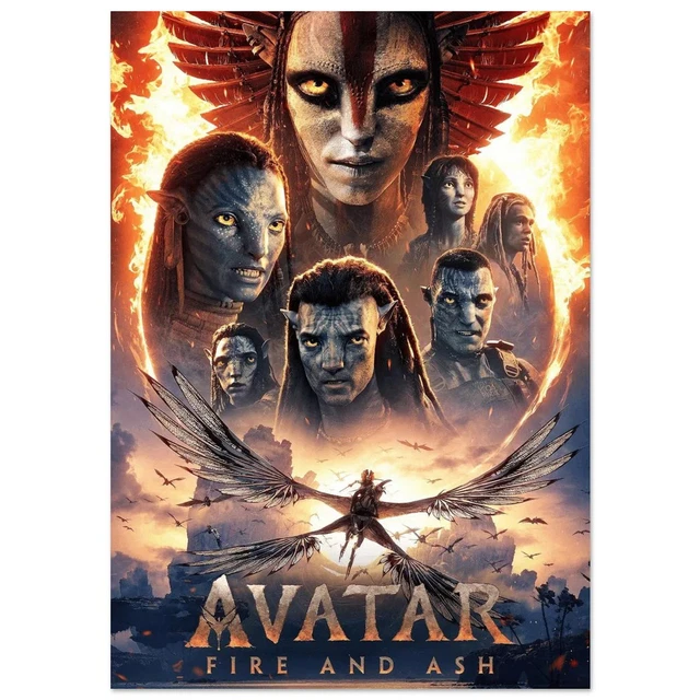 AVATAR: FIRE AND Ash Poster, Epic Sci-Fi Movie Wall Art, Vintage Style ...