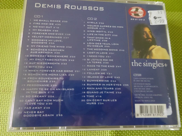 A DOUBLE MUSIC Cd From Demis Roussos - -The Singles £1.53 - PicClick UK