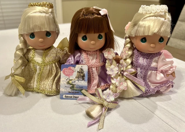 PRECIOUS MOMENTS DISNEY Raïponce Rêves 5 " Mini Poupées Ensemble De 3 ...