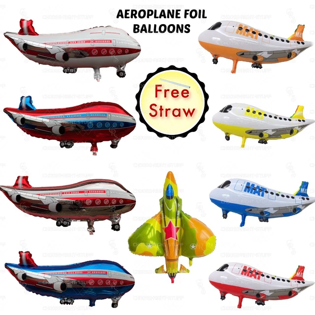 AVION BALLONS FEUILLE Super Volant Fighter Avion Baloon Anniversaire ...