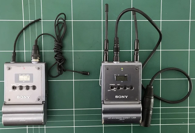 SONY UHF UTX-B1 / URX-P1 mit Sony ECM-77BC Mikrofon UK 67-69 (838.025 ...