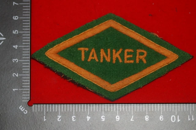 WWII US ARMY Tanker Diamond Cloth Patch Badge On Felt English Made Type ...