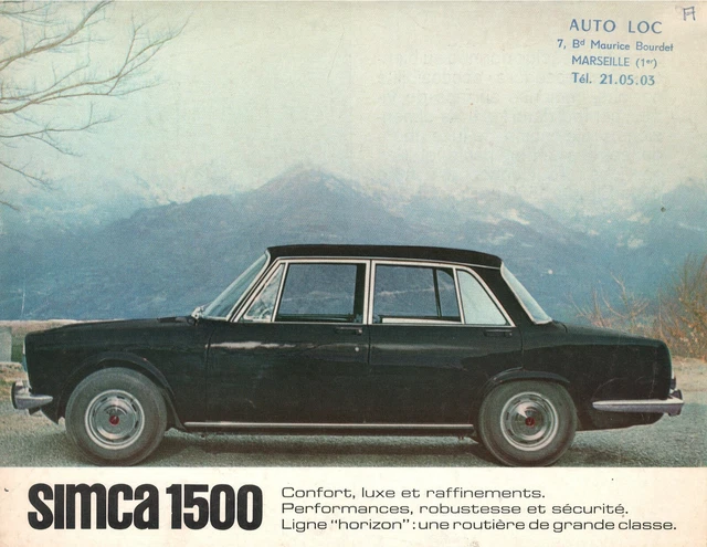 CATALOGUE BROCHURE PROSPEKT Simca 1500 1963 FR EUR 2,00 - PicClick FR