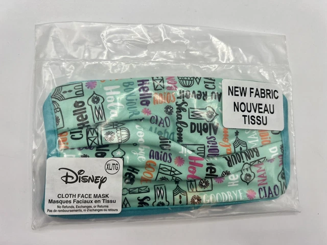 DISNEY PARKS SMALL World Hello Face Mask Adult XL Sealed $15.96 - PicClick
