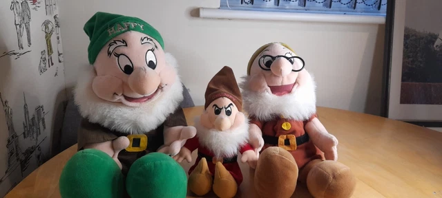 DISNEY STORE Seven Dwarfs Soft Toy Doc / Grumpy / Happy £14.99 ...
