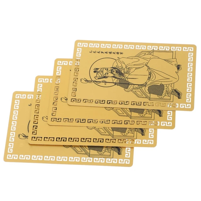 4 PCS TAI Sui Gold Card Amulet for Success Auspicious Luck Cards $18.87 ...